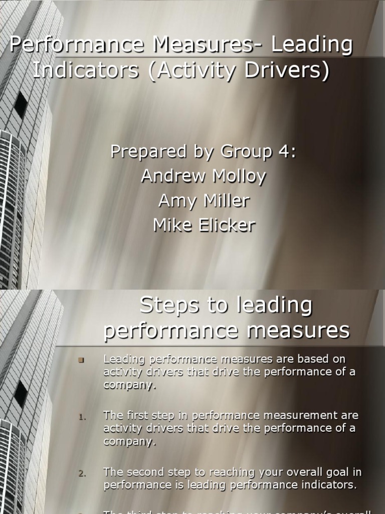 75256-Leading Indicators (Activity Drivers) | PDF | Performance ...