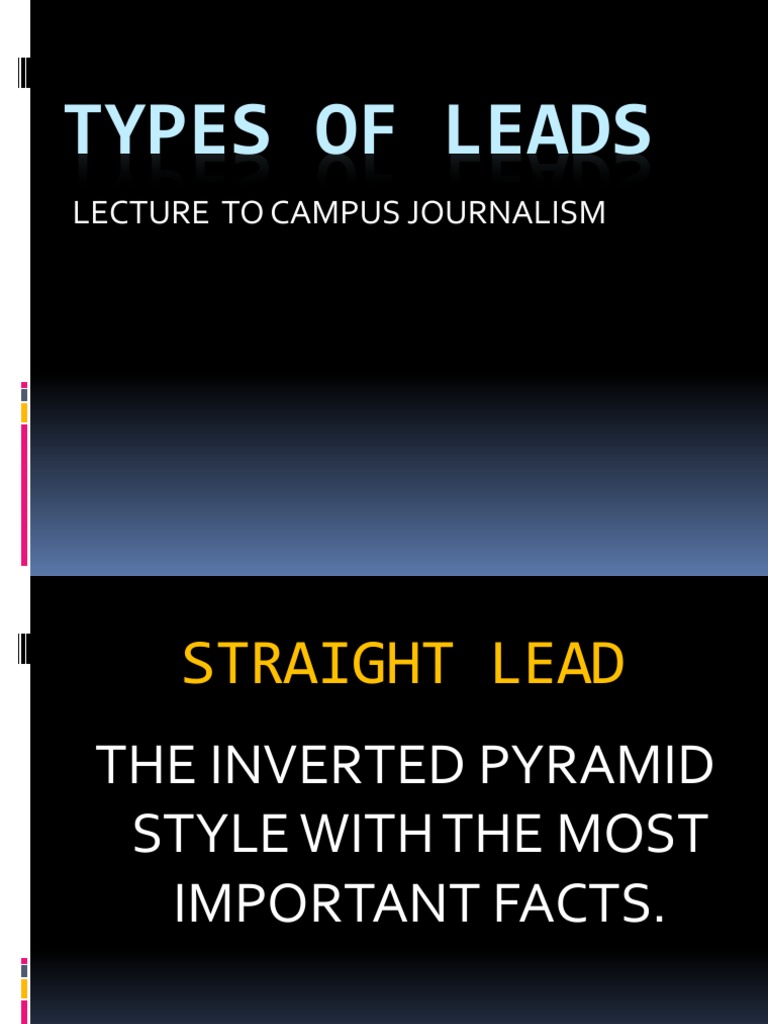 Types of Leads Journalism | PDF | Violence