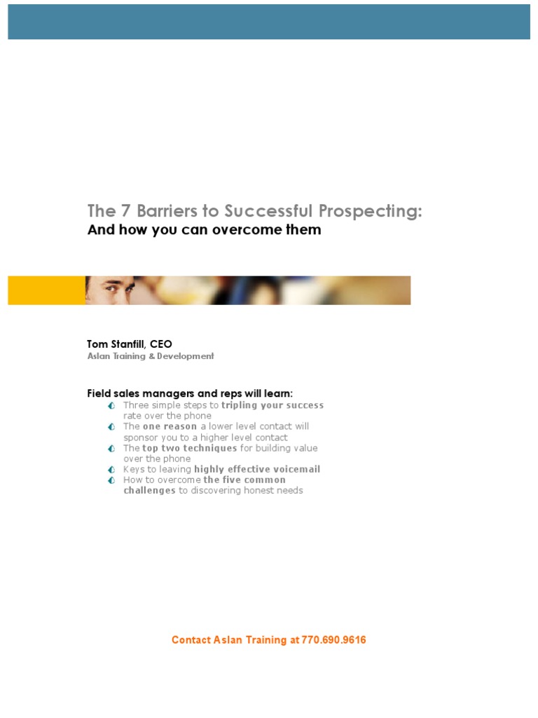 7barriers Prospecting Aslan Training | Download Free PDF | Voicemail ...