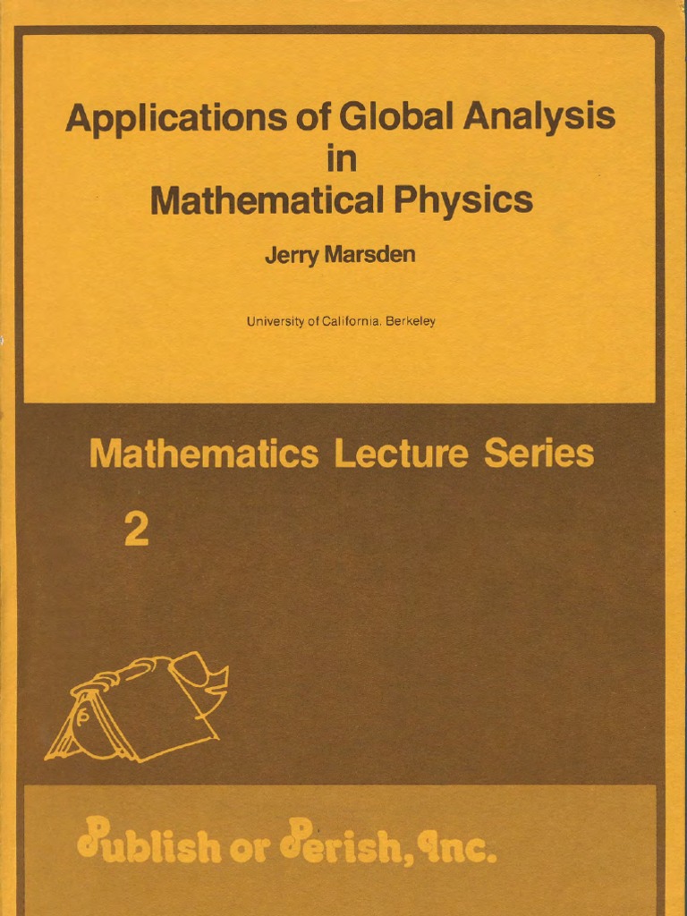 Applications of Global Analysis To Physics - J. Marsden | PDF | Space ...