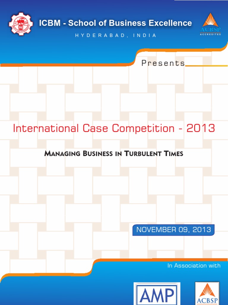 Icbm S International Case Competition 2013 Pdf Business School