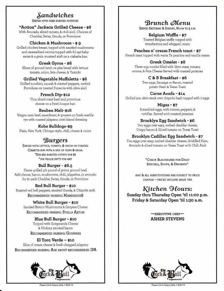 C&B Menu - 2 | PDF | Hamburgers | Eating Behaviors Of Humans