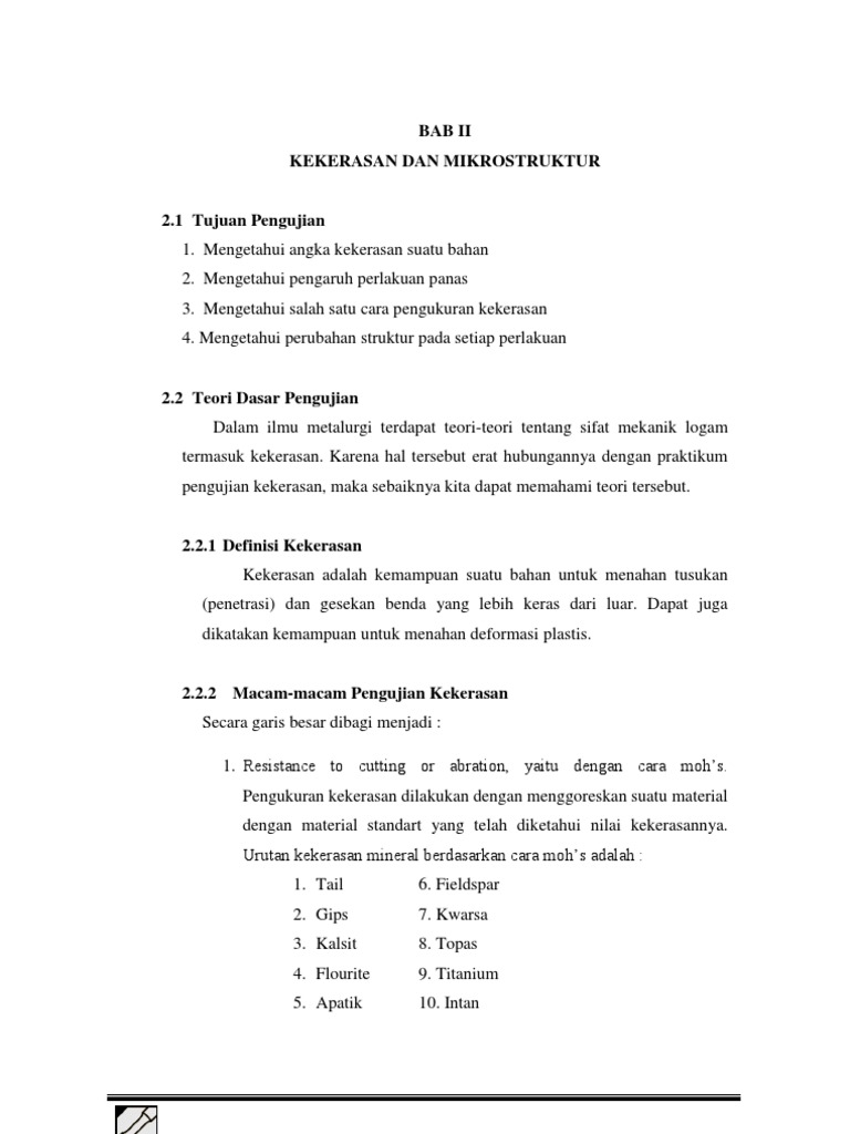 Bab II Kekerasan Dan Mikrostruktur | PDF | Griya & Taman | Sains & Matematika