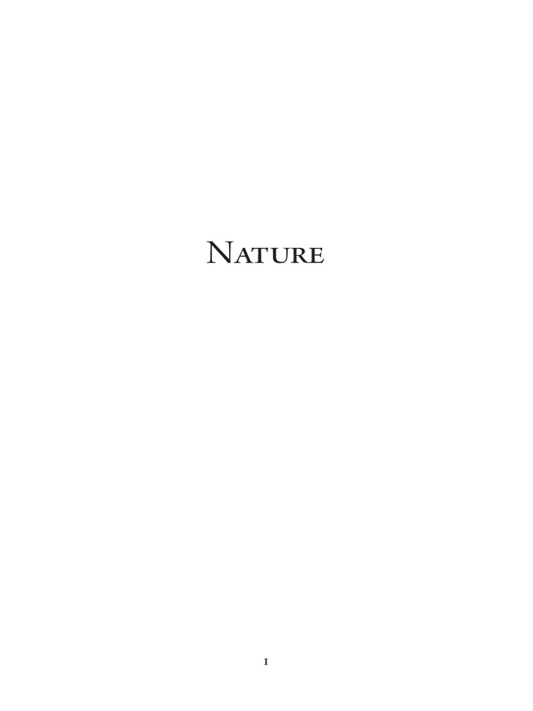 Nature - Emerson, Ralph Waldo - 1836 PDF | PDF | Young Adult