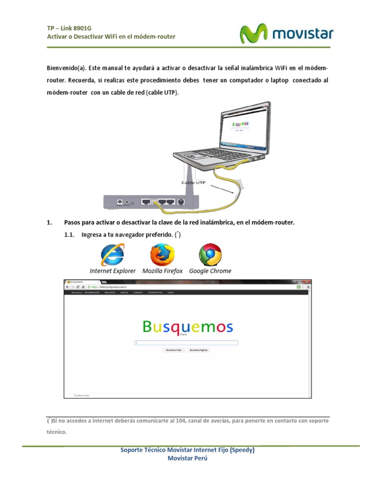 Activar o Desactivar WiFi en El Módem-Router | PDF