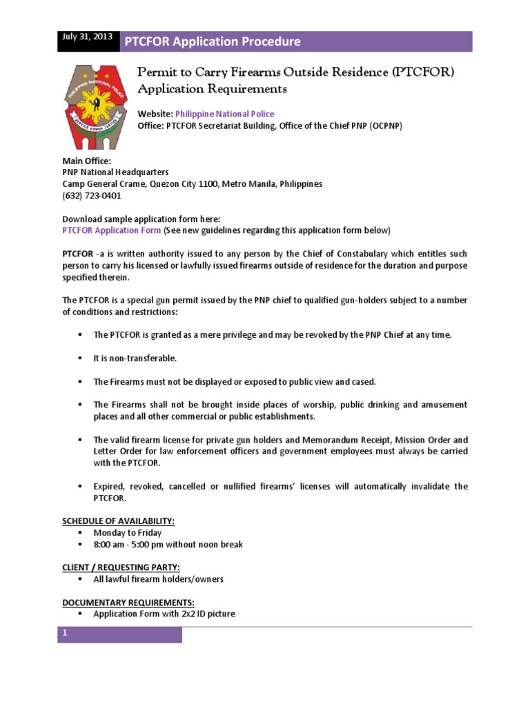 PTCFOR Application Guide Philippines | PDF | Identity Document ...
