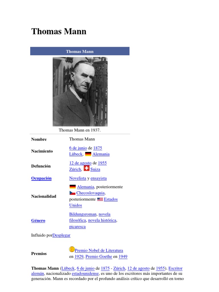 Thomas Mann | PDF