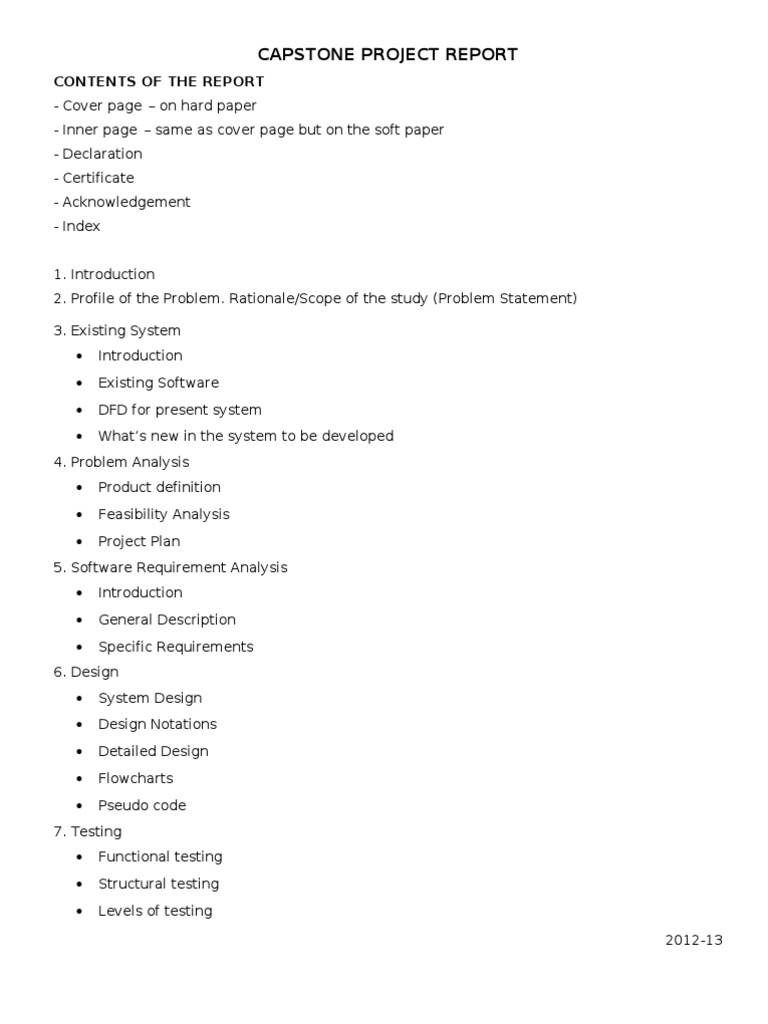 Capstone Project Report Format - NEW | PDF | Software | Computing