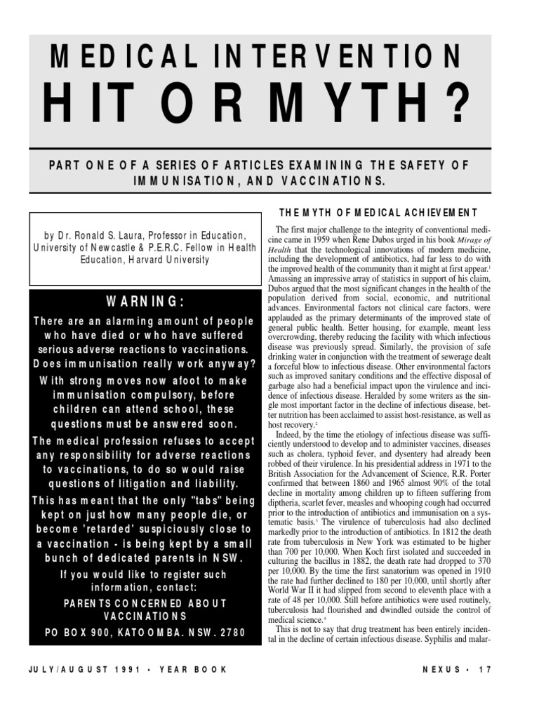 Hit or Myth?: Medicalintervention | PDF | Pharmaceutical Drug | Adverse ...