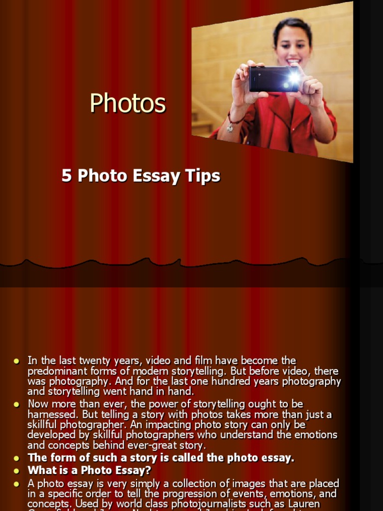 Photos: 5 Photo Essay Tips | PDF | Storytelling | Essays