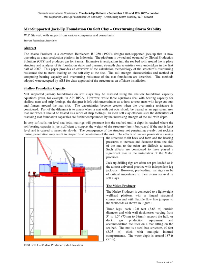 Mat JAck-Up Rig Paper 2007 | PDF | Soil Mechanics | Buoyancy