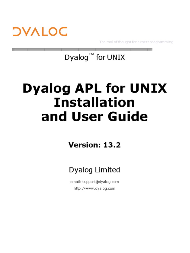 Dyalog Apl For Unix Installation And User Guide Apl Programming Language Computer Terminal