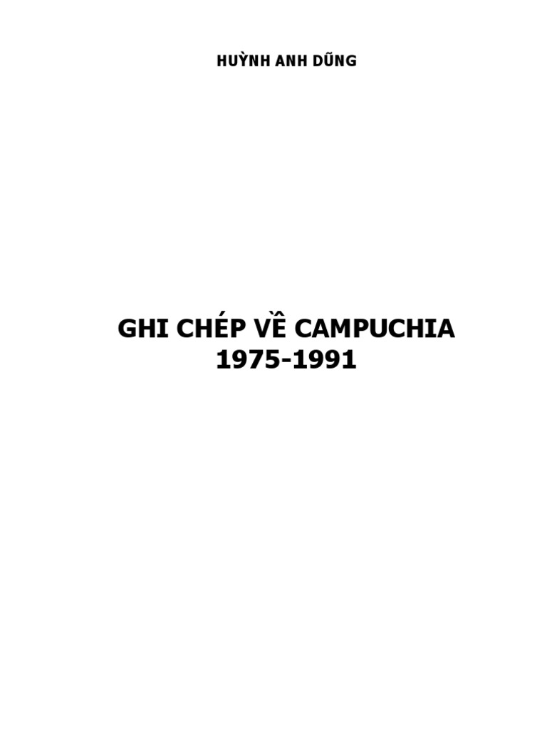 Ghi CHP V Campuchia 1975-1991 SCH-TG TRN Anh DNG 1 | PDF