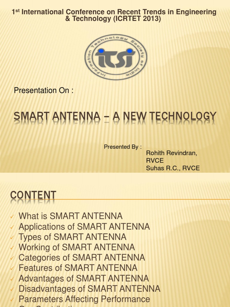 Overview of Smart Antenna Technology | PDF | Antenna (Radio ...