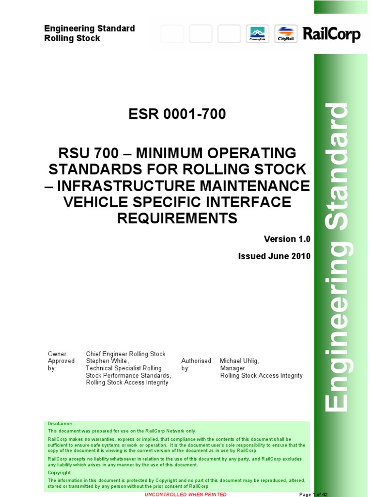 Infrastructure Maintenance Vehicle Specific Interface Requirements ...