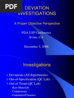 SOP On Handling of Deviations | PDF | Quality Assurance | Business