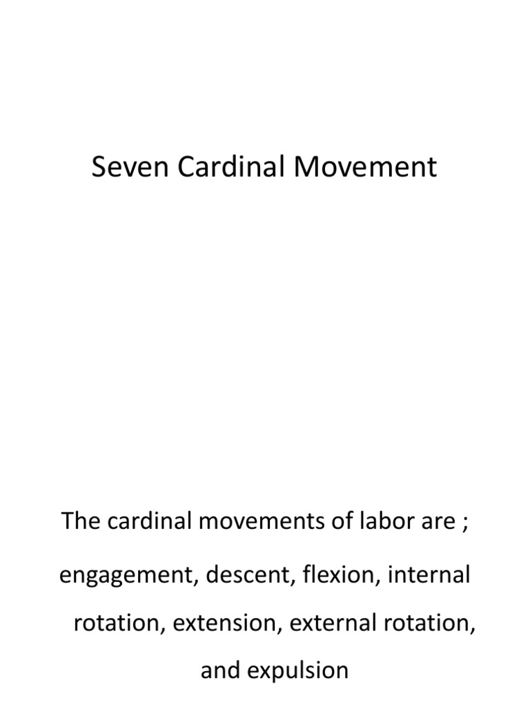 Seven Cardinal Movements of Labor | PDF | Pelvis | Anatomical Terms Of ...