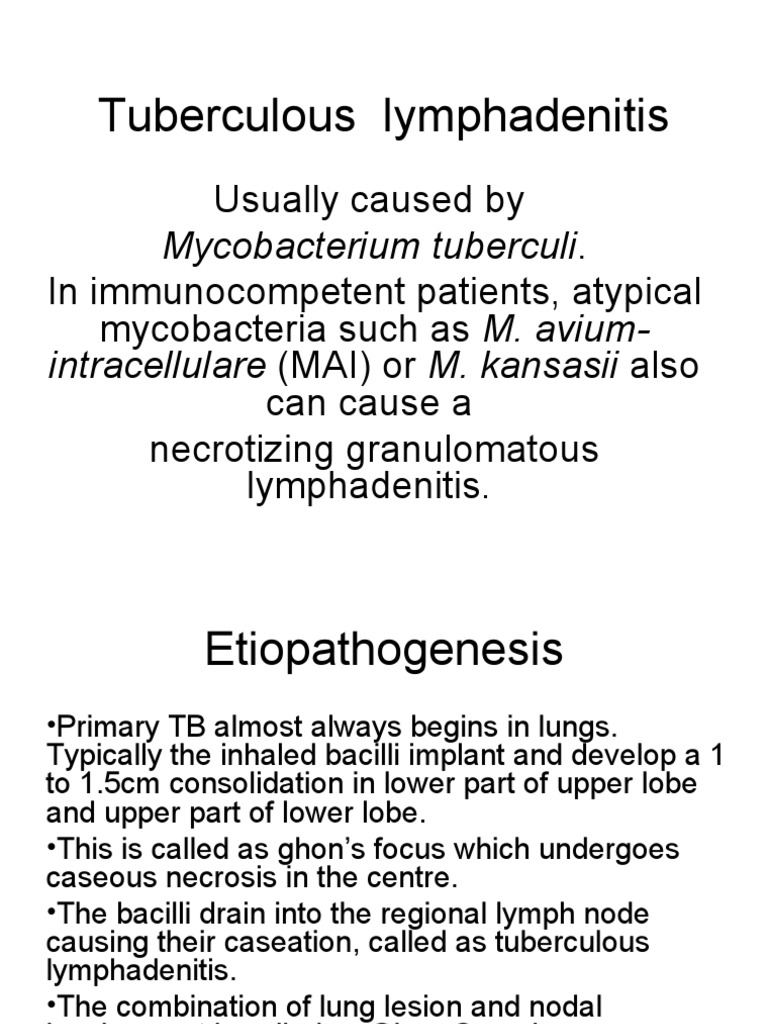Tuberculous Lymphadenitis Insights | PDF | Tuberculosis | Inflammation