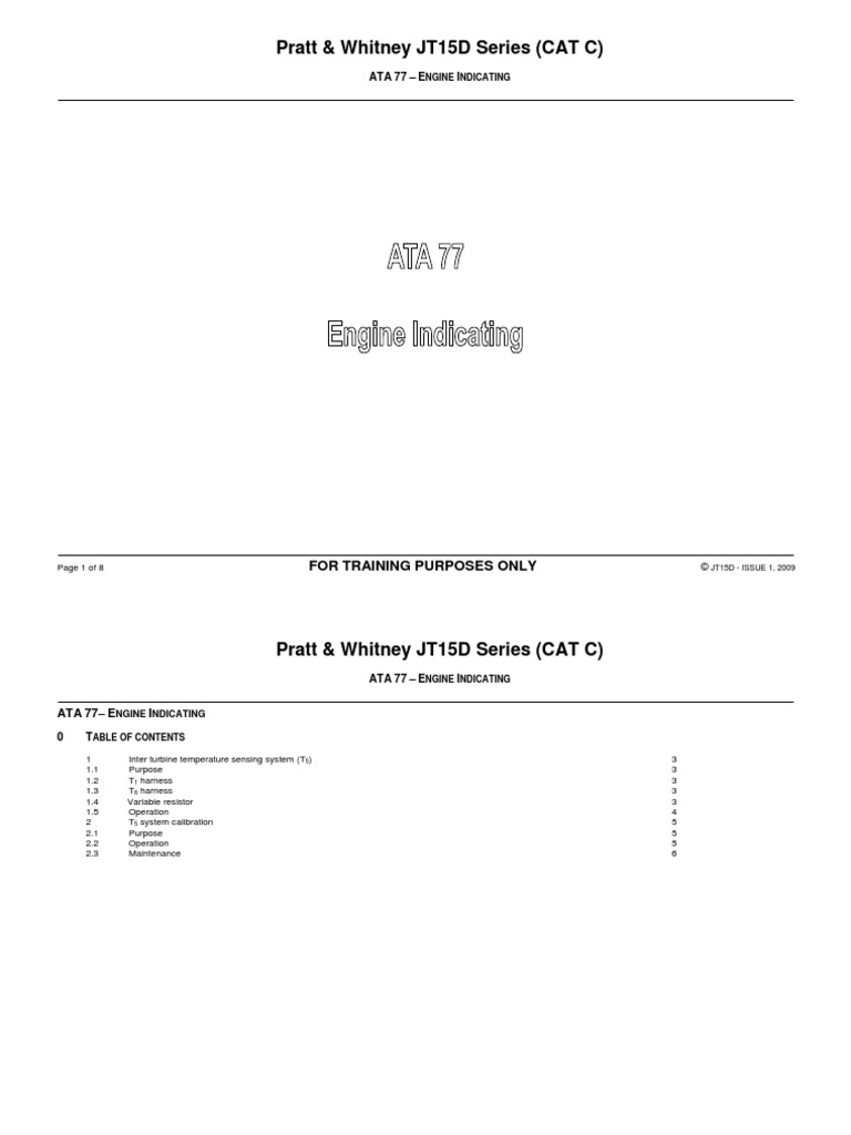JT15D Ata 77 | PDF | Electrical Resistance And Conductance | Resistor
