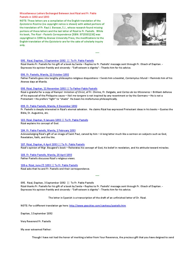 An Insightful Exchange of Ideas: A Series of Letters Between José Rizal ...