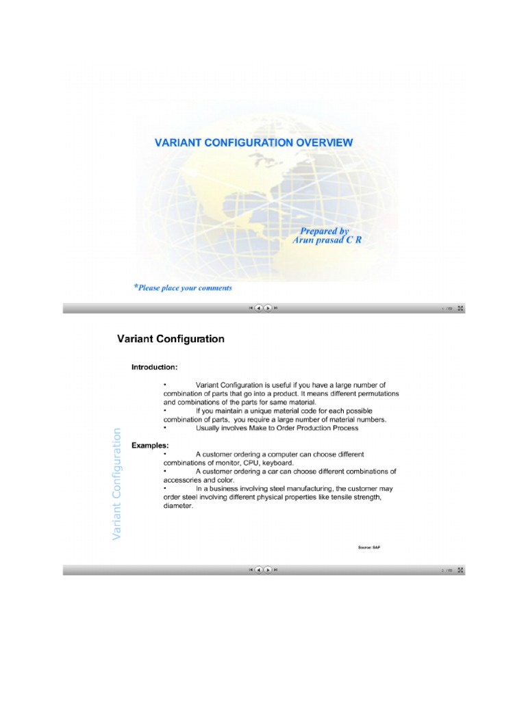 SAP PP VC Simple Document Process Steps | PDF