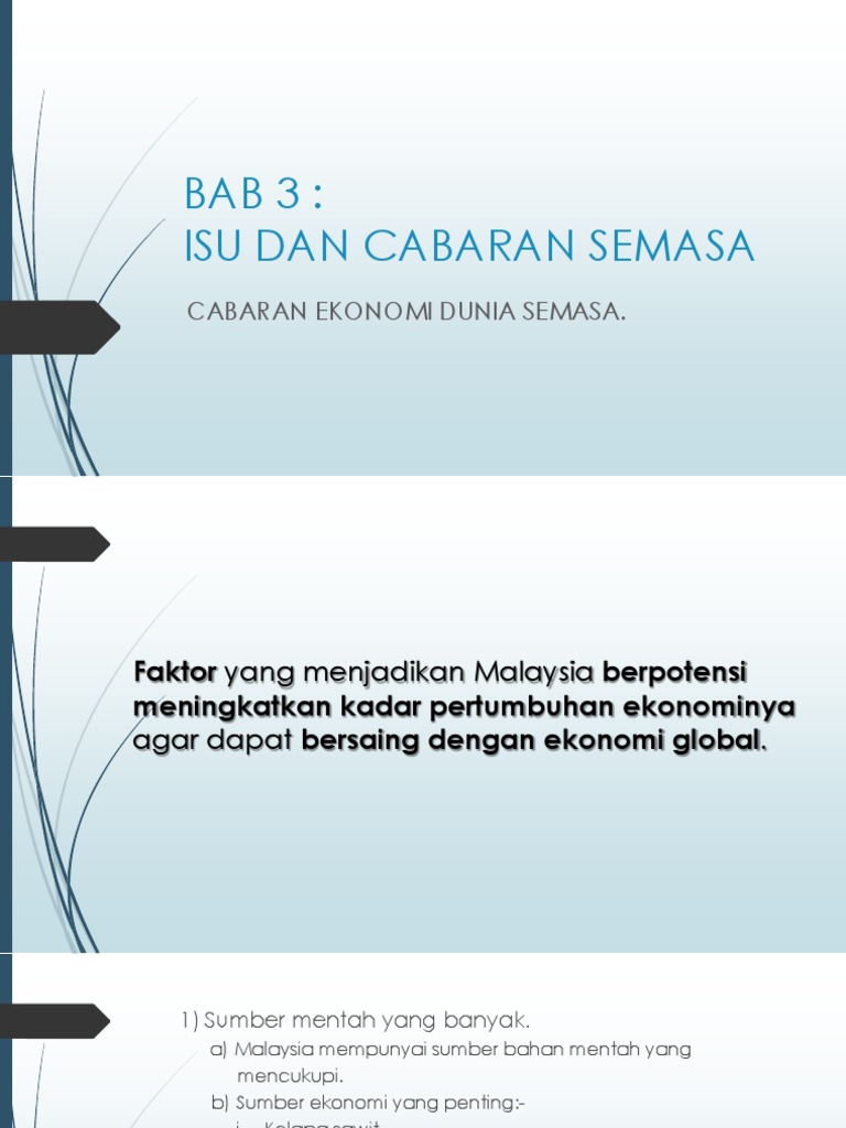 Cabaran Ekonomi Dunia Semasa | PDF