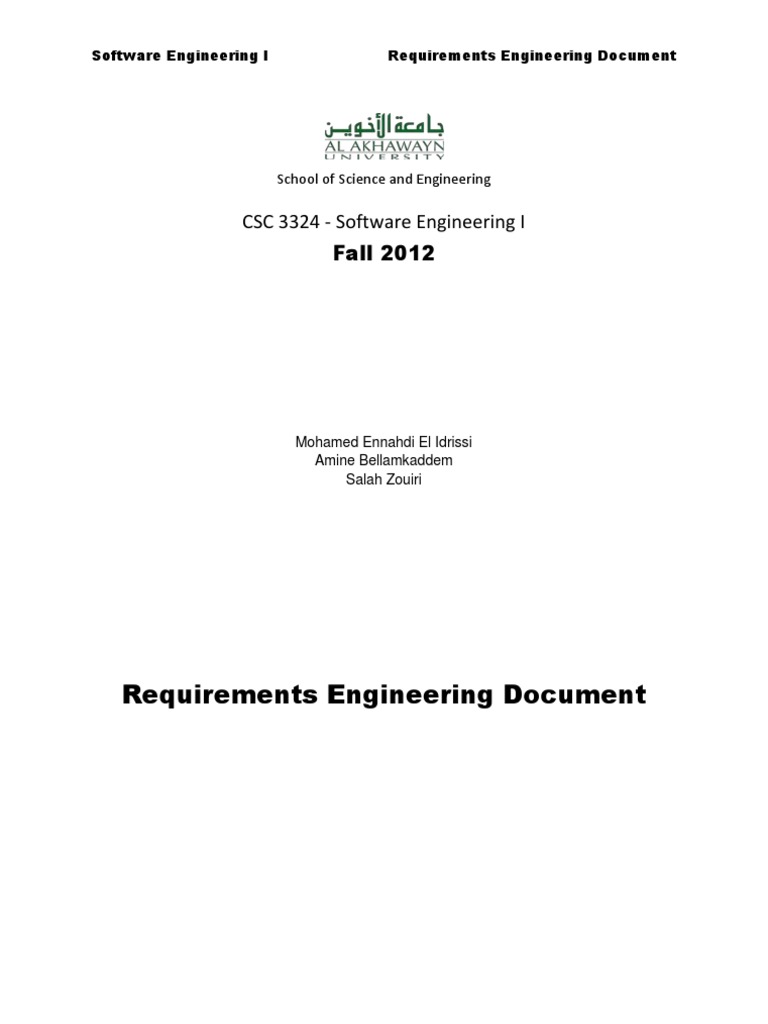 Requirements Engineering Document | PDF | User (Computing) | Software