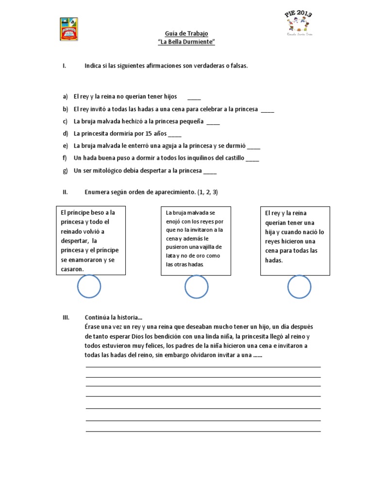 Actividades y Secuencias de "La Bella Durmiente" | PDF