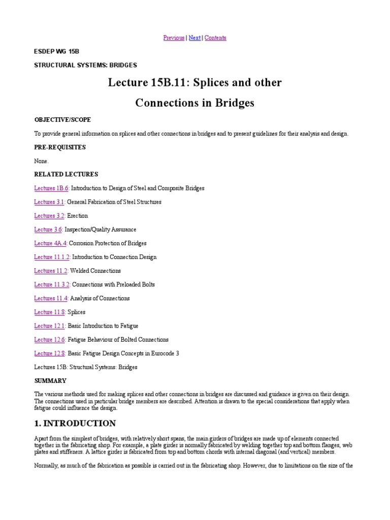 Bridge Splices and Connections Guide | PDF | Truss | Beam (Structure)