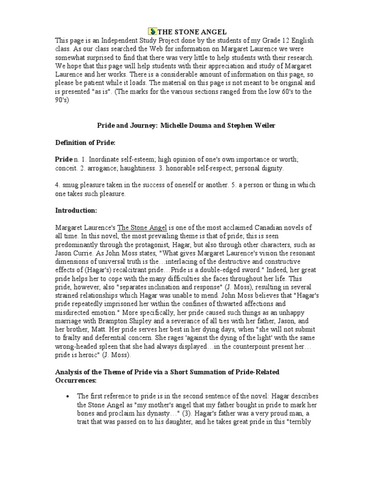 The Stone Angel | PDF | Sarah