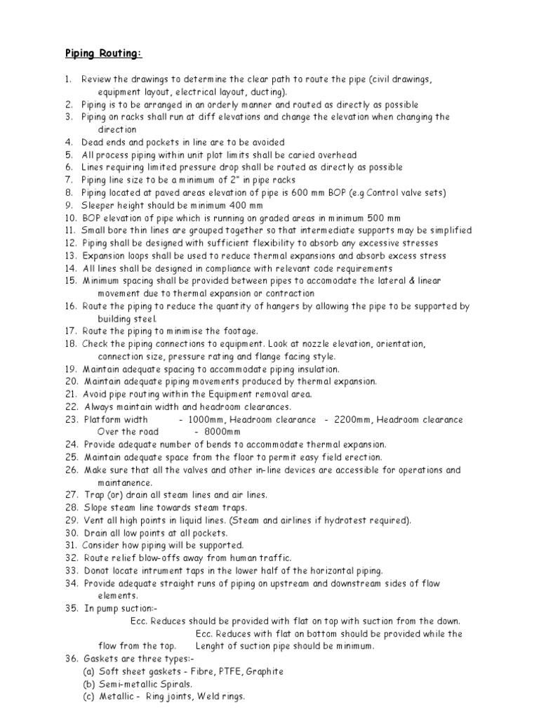 Pipe Routing | PDF | Valve | Pipe (Fluid Conveyance)