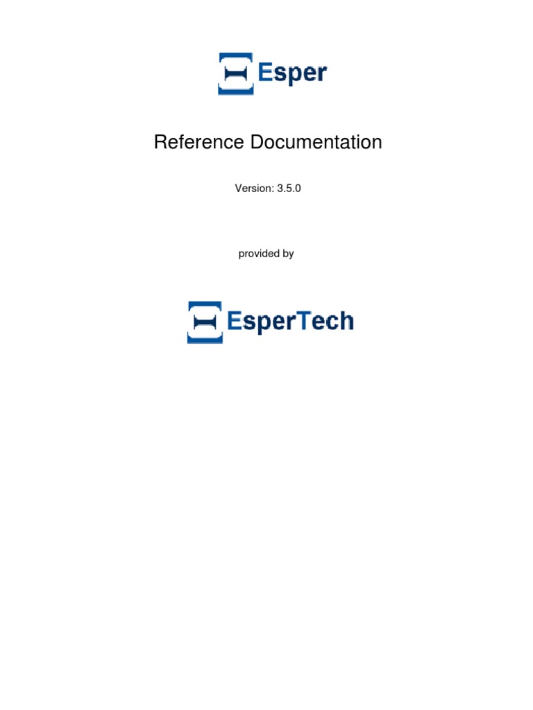 Esper Reference | PDF | Sql | X Path