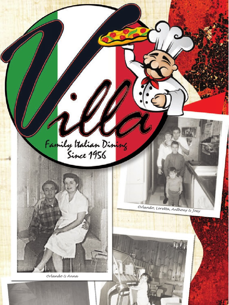 Villa Restaurant Menu | PDF | Italian Cuisine | Tomato Sauce