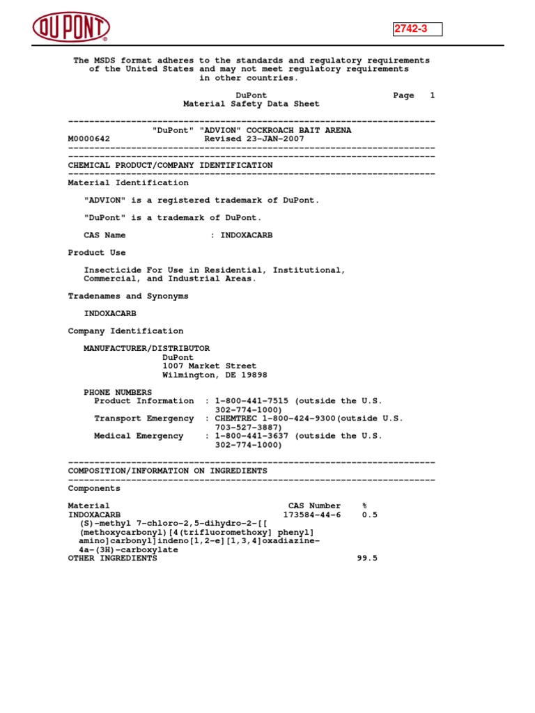 Advion MSDS | Personal Protective Equipment | Firefighting