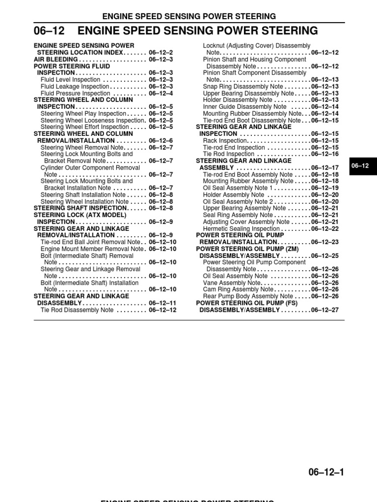 Engine Speed Sensing Power Steering | PDF | Steering | Axle
