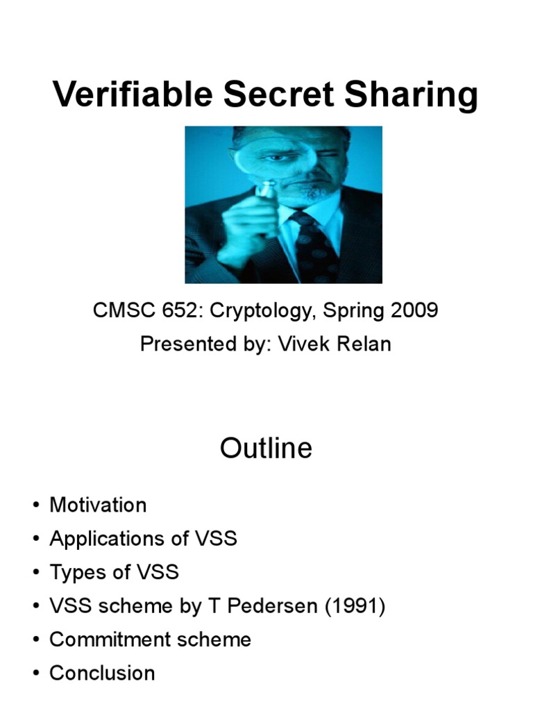 Verifiable Secret Sharing | PDF | Espionage Techniques | Secure Communication