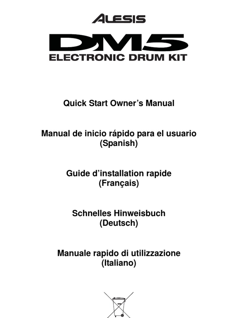 DM5 Electronic Drum Kit Quick Start Guide | PDF | Percussion Instruments | Sound