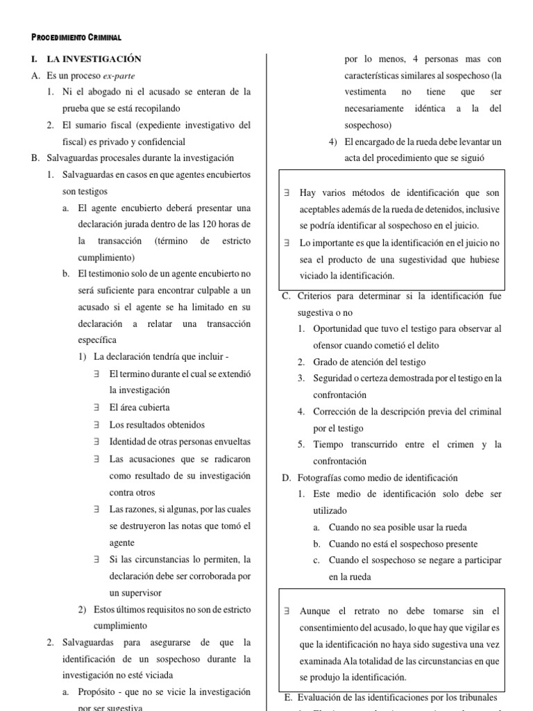 Repaso de Procedimiento Criminal | PDF | Evidencia (ley) | Policía