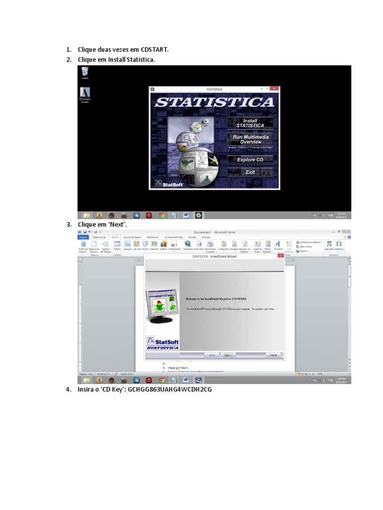 Instalação do Statistica 8: Passo a Passo | PDF