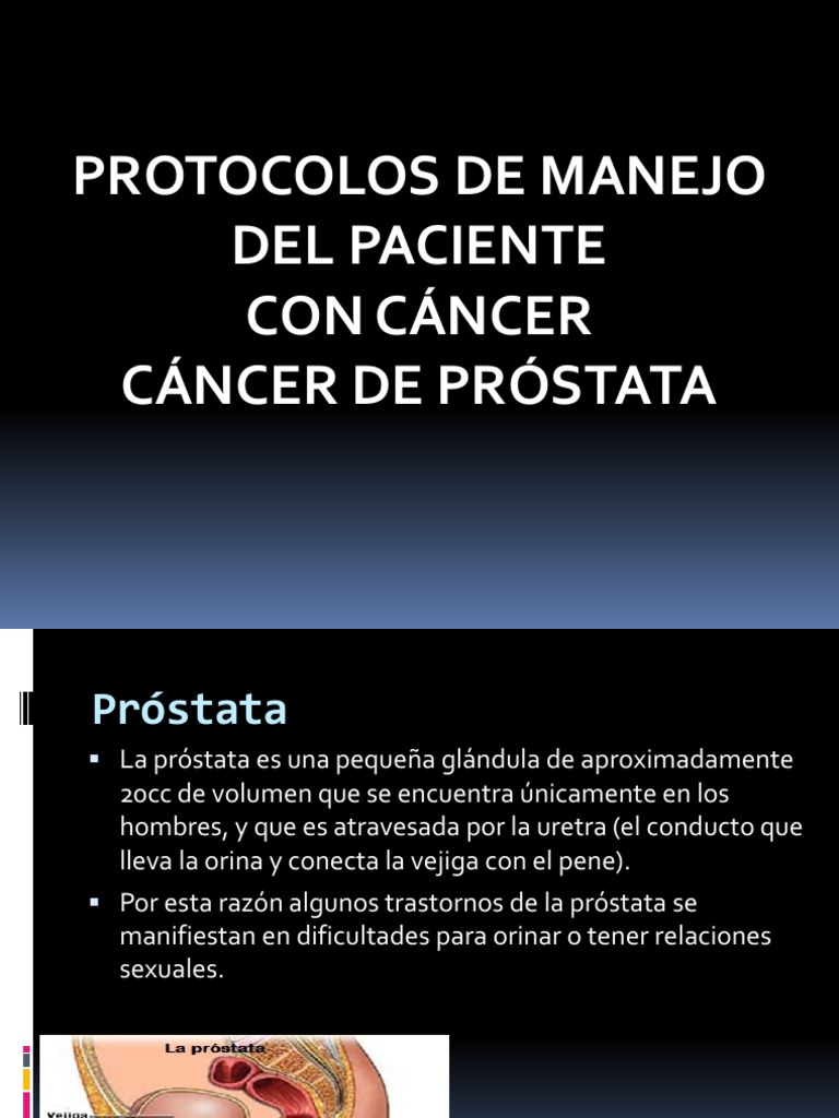 Protocolo CA Prostata Diapositivas | PDF | Cancer de prostata | Antígeno específico de la próstata