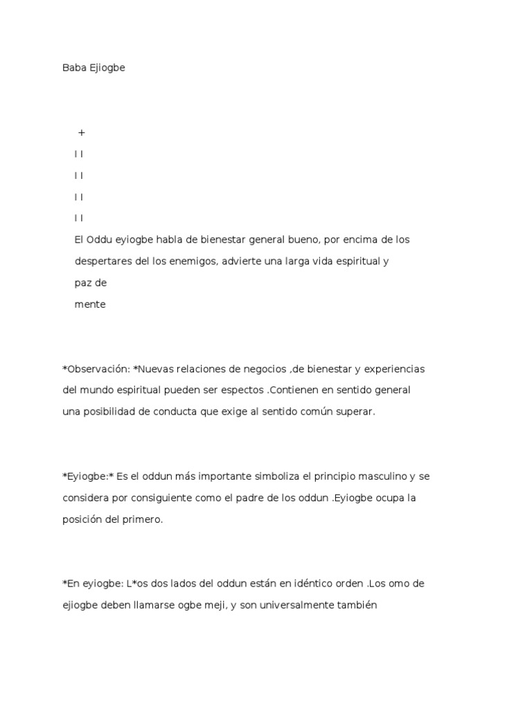 Baba Ejiogbe | PDF | Religión y creencia