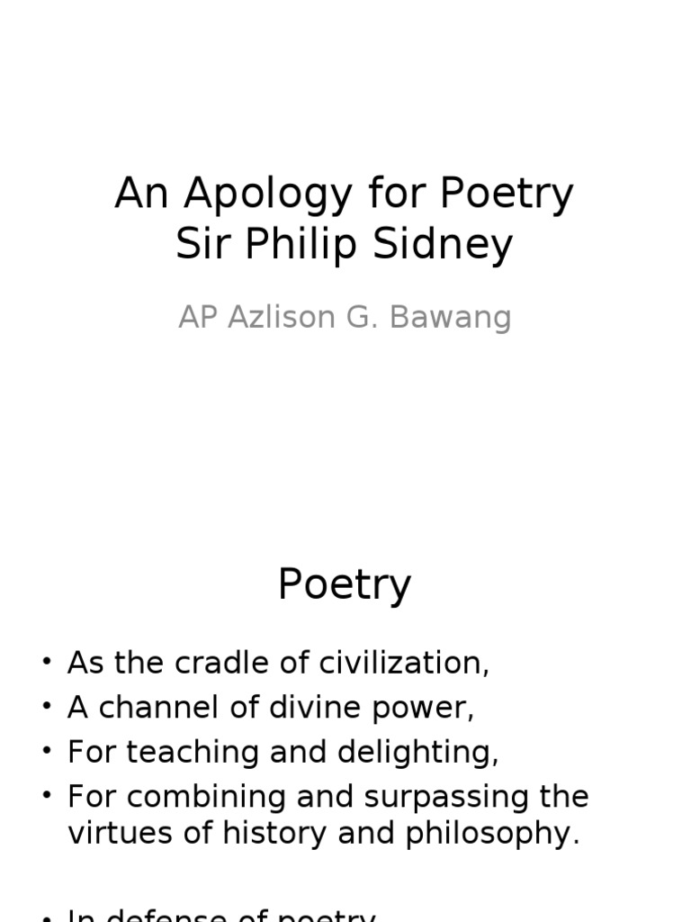 An Apology For Poetry | PDF | Plato | Virtue