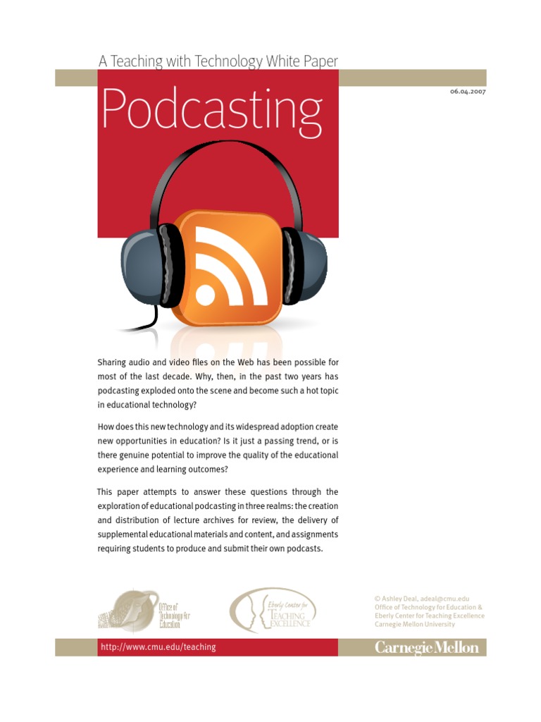 Three Lecture Podcasting Reports Provide Some Insights Specific | PDF ...