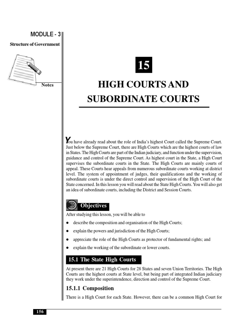 Indian High Courts Overview | PDF | Original Jurisdiction | Supreme Courts