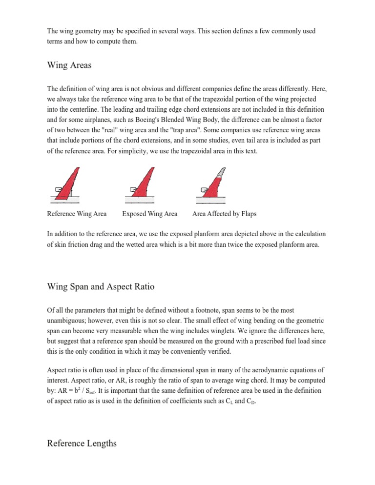 Wing Areas: 2 Ref L D | PDF