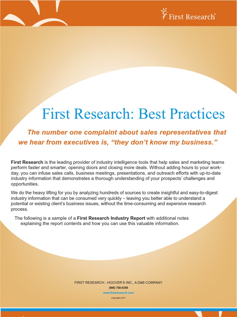 Sample Business Research Report | PDF | Valuation (Finance) | Sales