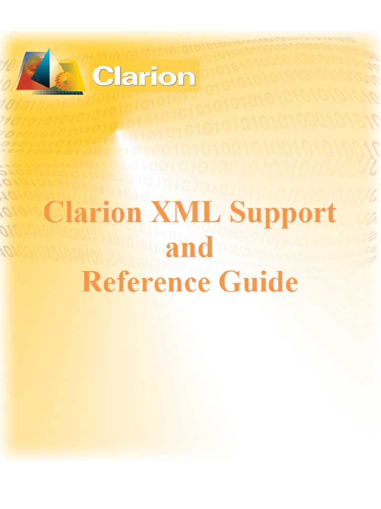 Clarion X ML Support | PDF | Xml | Application Programming Interface