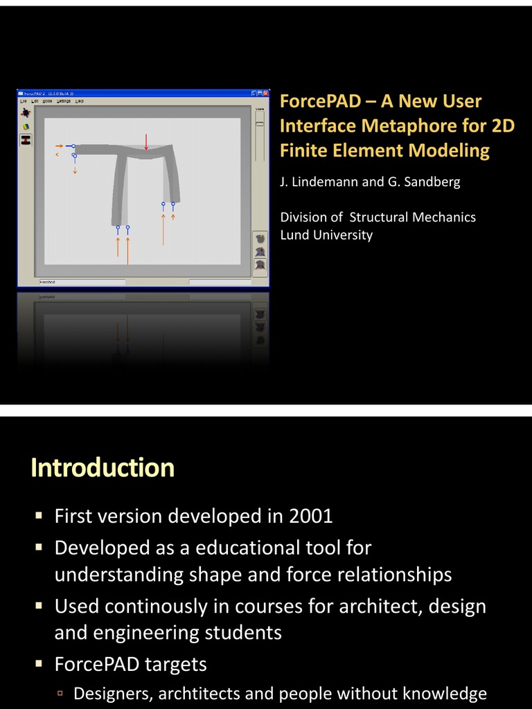ForcePAD: Simplifying 2D FEM | PDF | Graphical User Interfaces | 2 D ...