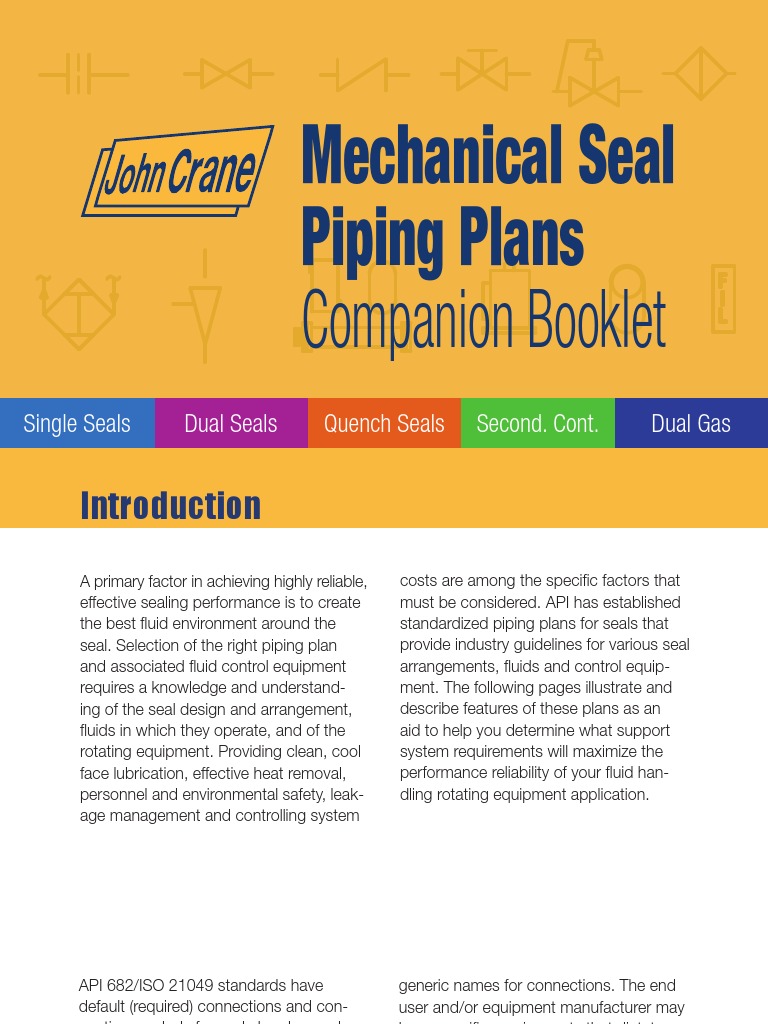 Mechanical Seal Plan - Pocket Guide (John Crane) | PDF | Pump | Valve
