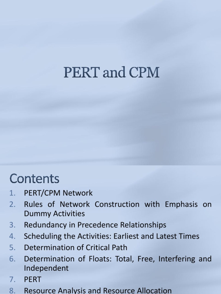 Chapter12cpm Pert 120130120246 Phpapp01 | PDF | Variance | Applied Mathematics